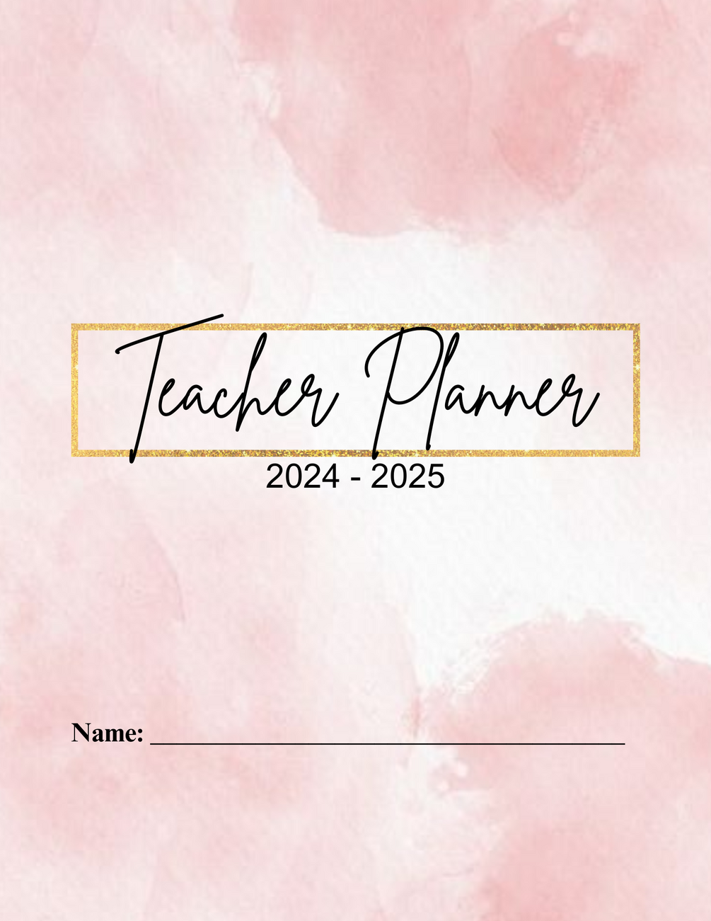 Teacher Planner (Pink)