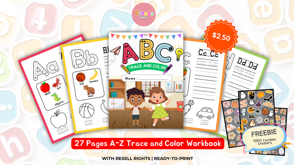 Alphabet Trace and Color Activity Book for Kids | FREE Halloween ...