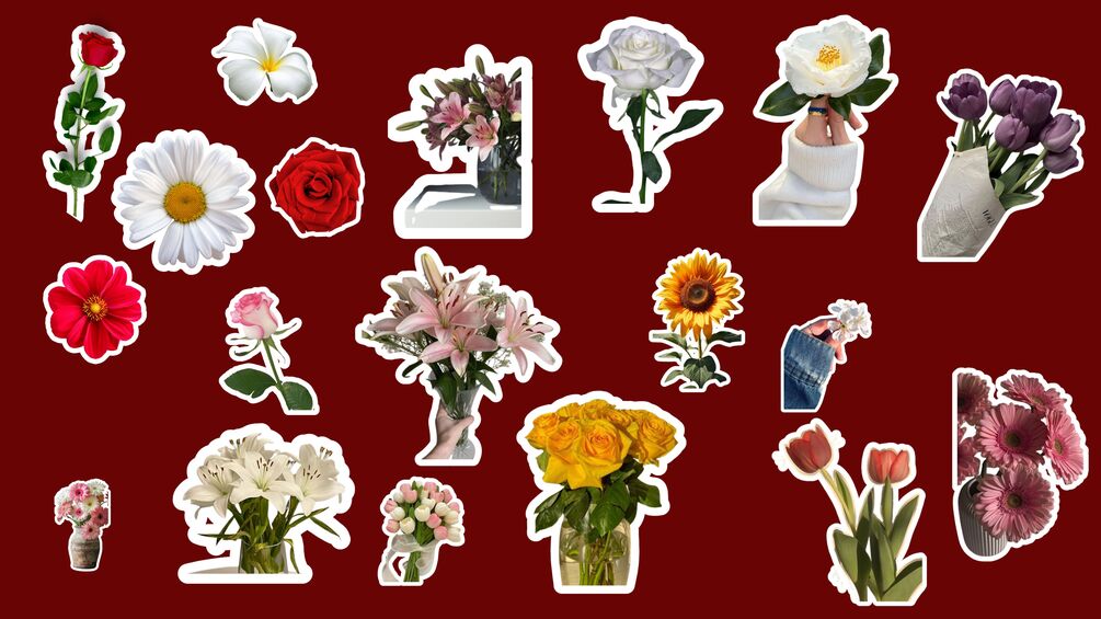 Beautiful Flower Sticker Set – 30 PNG & PDF Stickers for Digital Use ...
