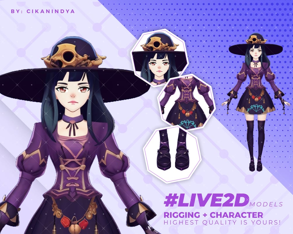 VTuber Model | Beautiful Anime Girl Live2D VTuber Model for Streaming ...