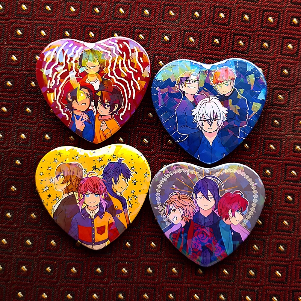 {On-Hand} HypMic Heart Button Pins