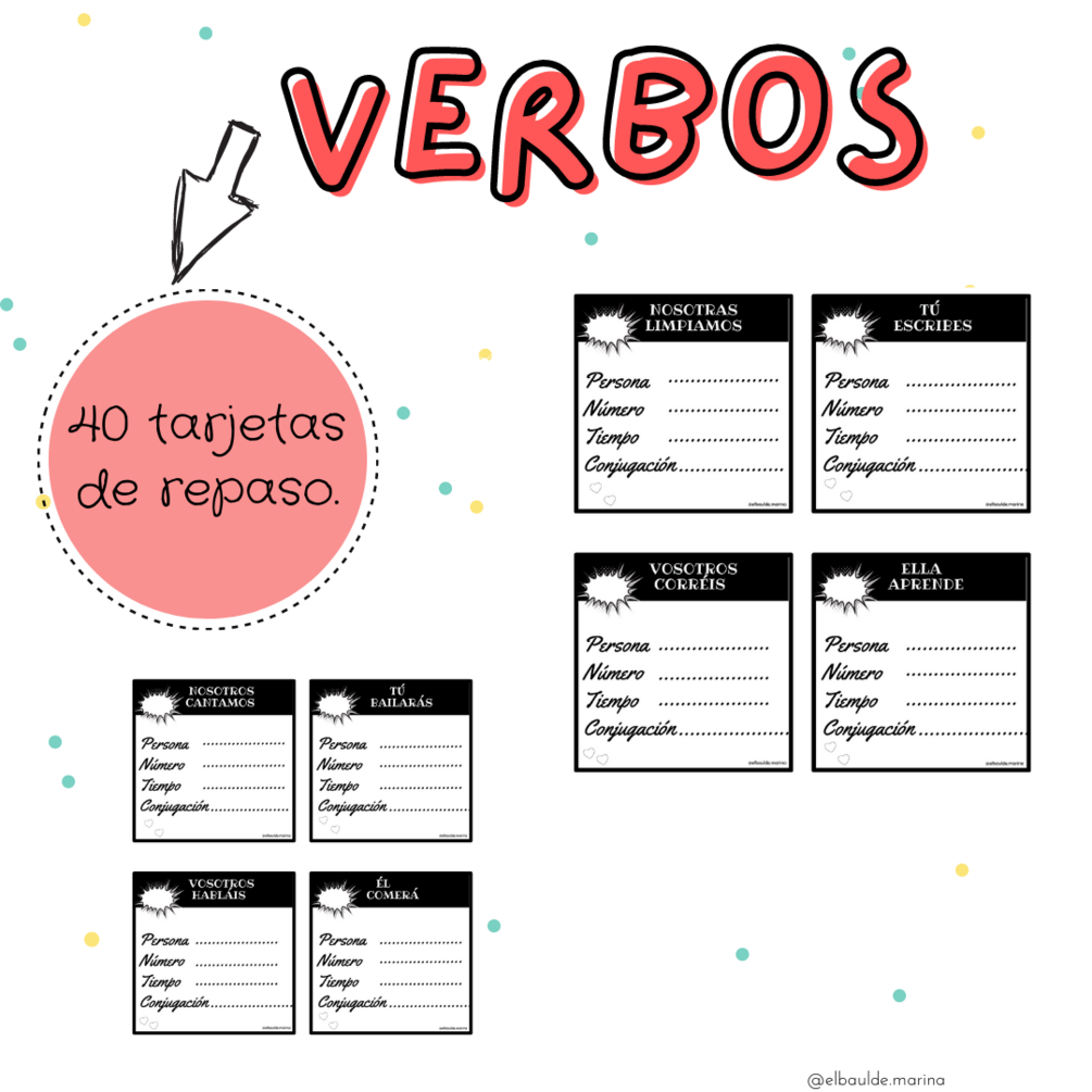 Tarjetas :Los verbos