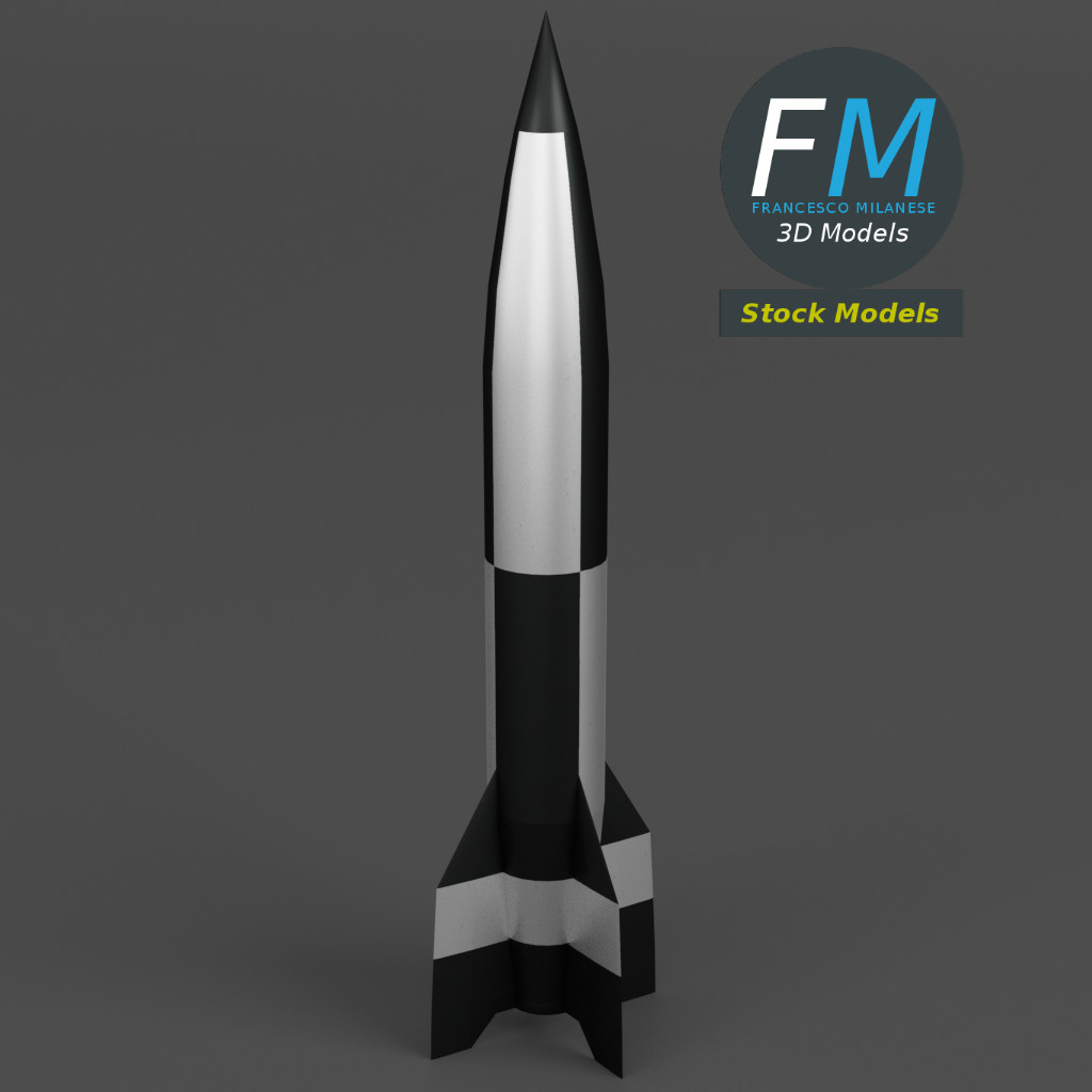 3D MODEL - V2 rocket missile