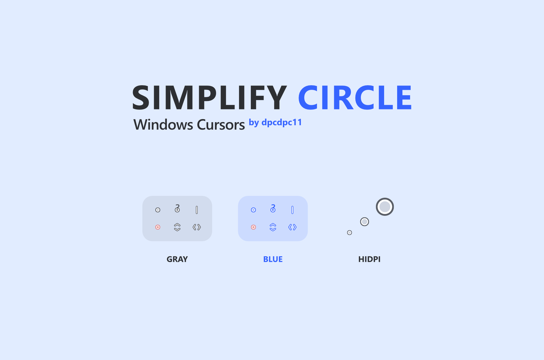 Simplify Circle Cursors for you to enjoy! - dpcdpc11 Simplify Circle Cursors for you to enjoy! - dpcdpc11