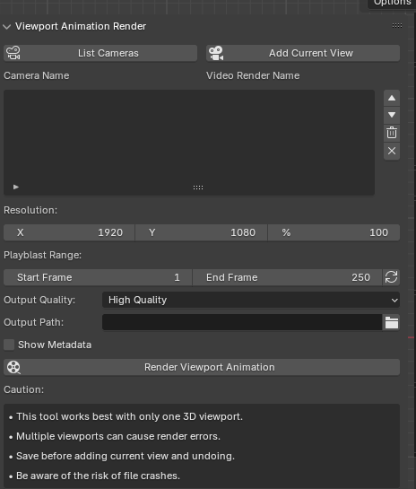 Blender Addon - Batch Viewport Render Videos