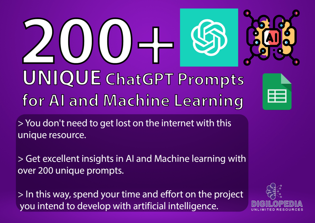 200+ Unique ChatGPT Prompts for AI and Machine Learning | Comprehensive AI and Machine Learning ...