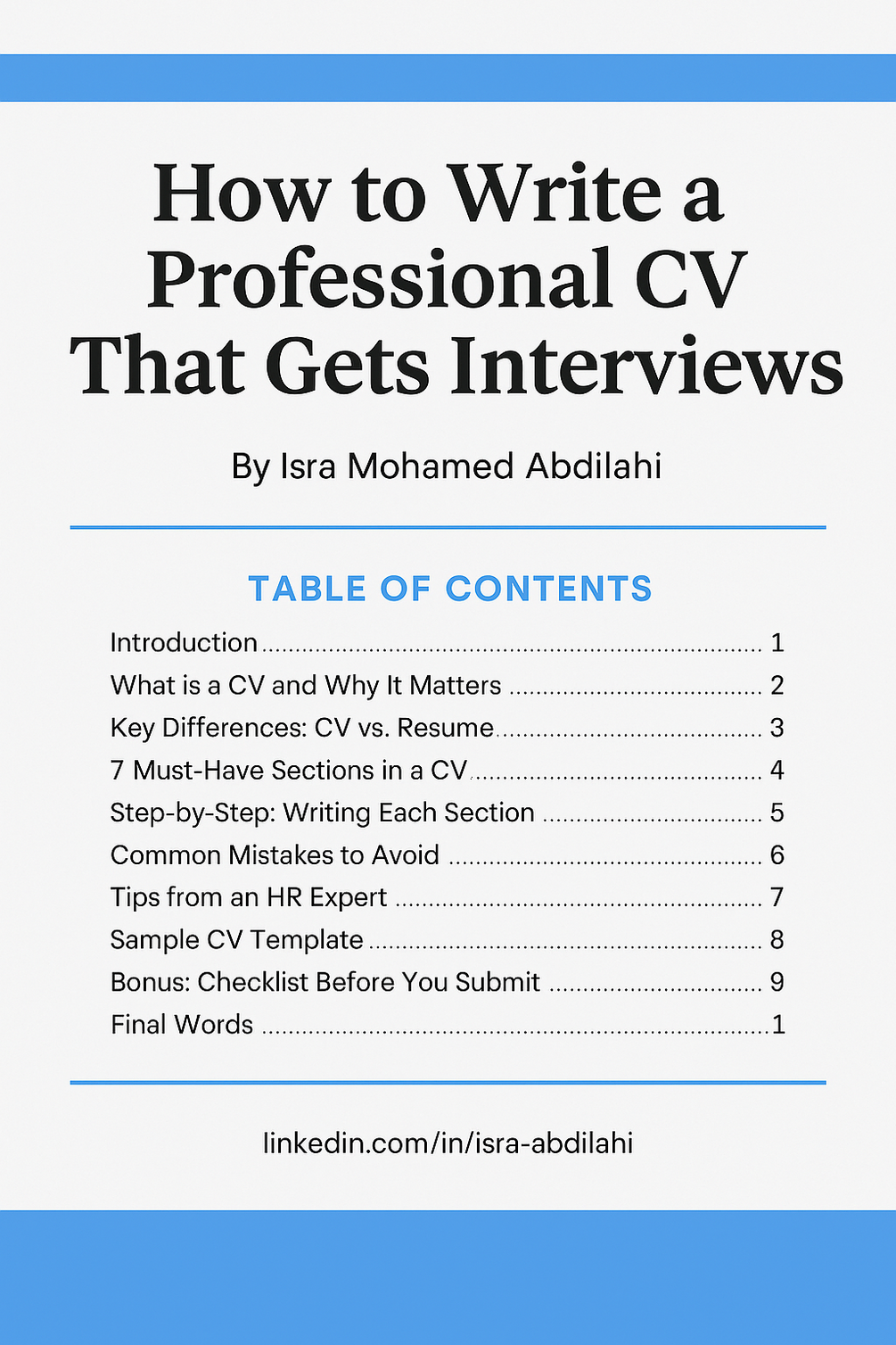 How to Write a Professional CV That Gets Interviews
