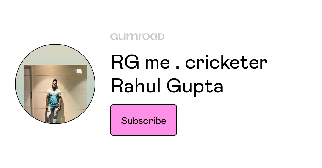 RG me . cricketer Rahul Gupta