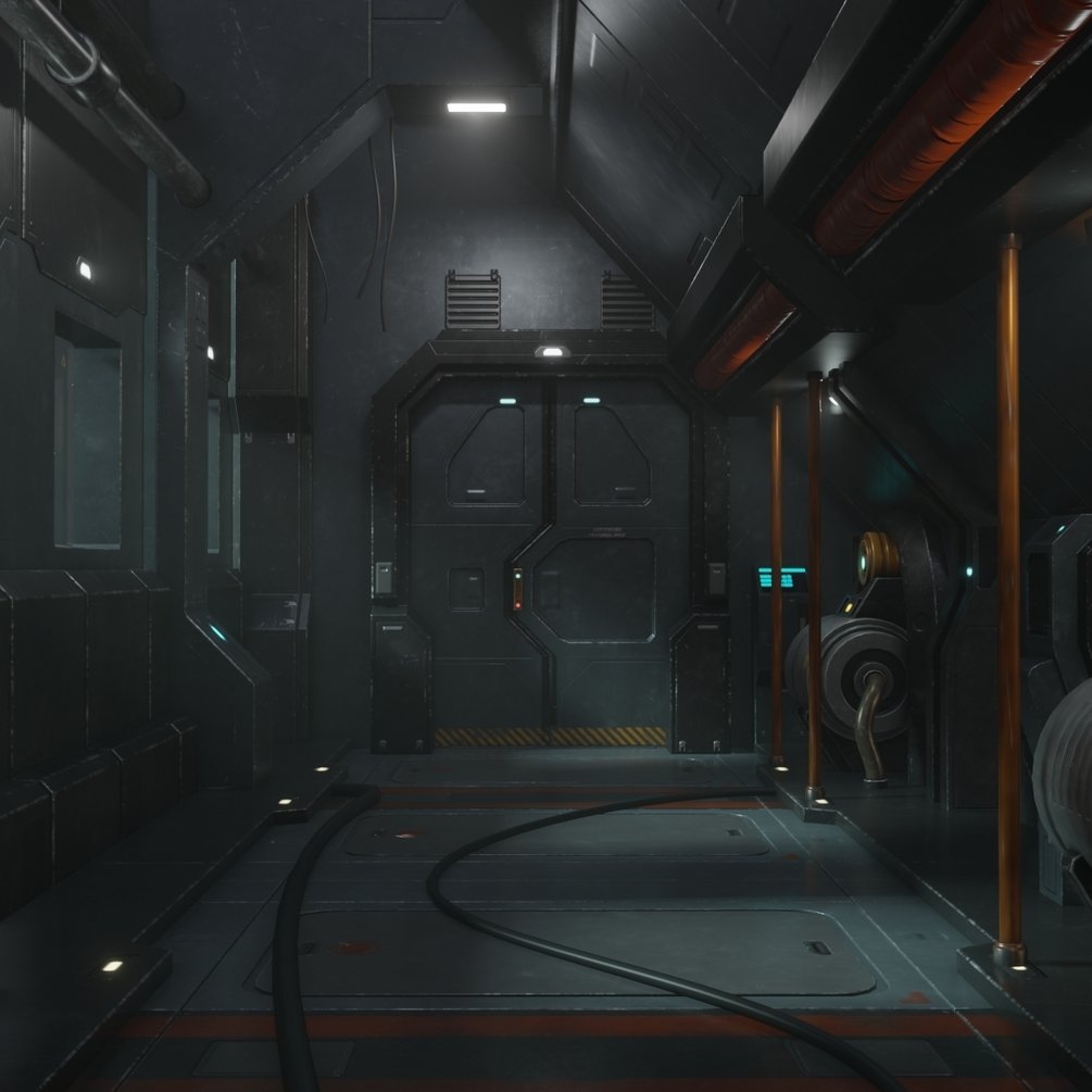 Sci Fi Corridor Scene PBR