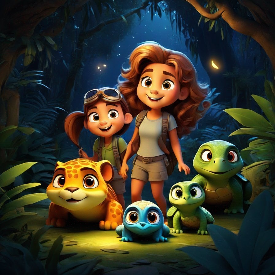 Starlight Safari: A Tale of Animal Friends