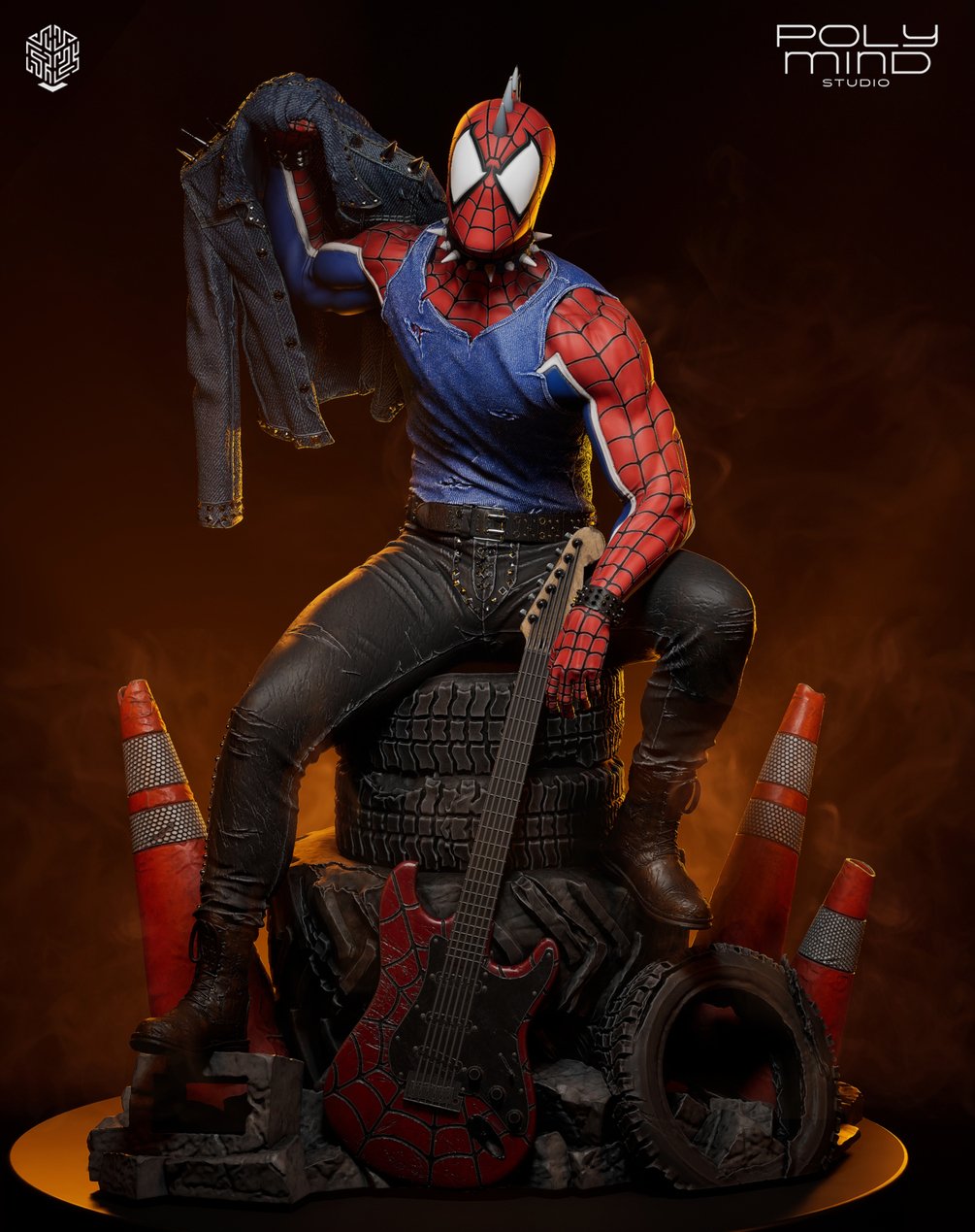 Spider-punk 1/6 statue