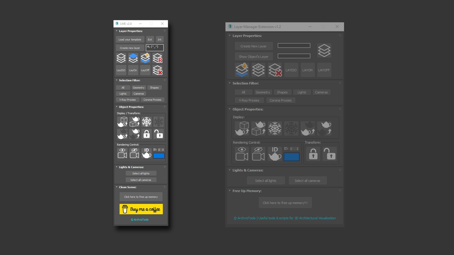 FREE | Layer Manager Extension v2.0 - updated! - ArchvizTools