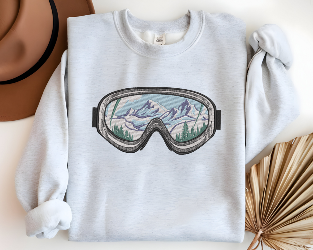 Goggles Embroidery Digitizing