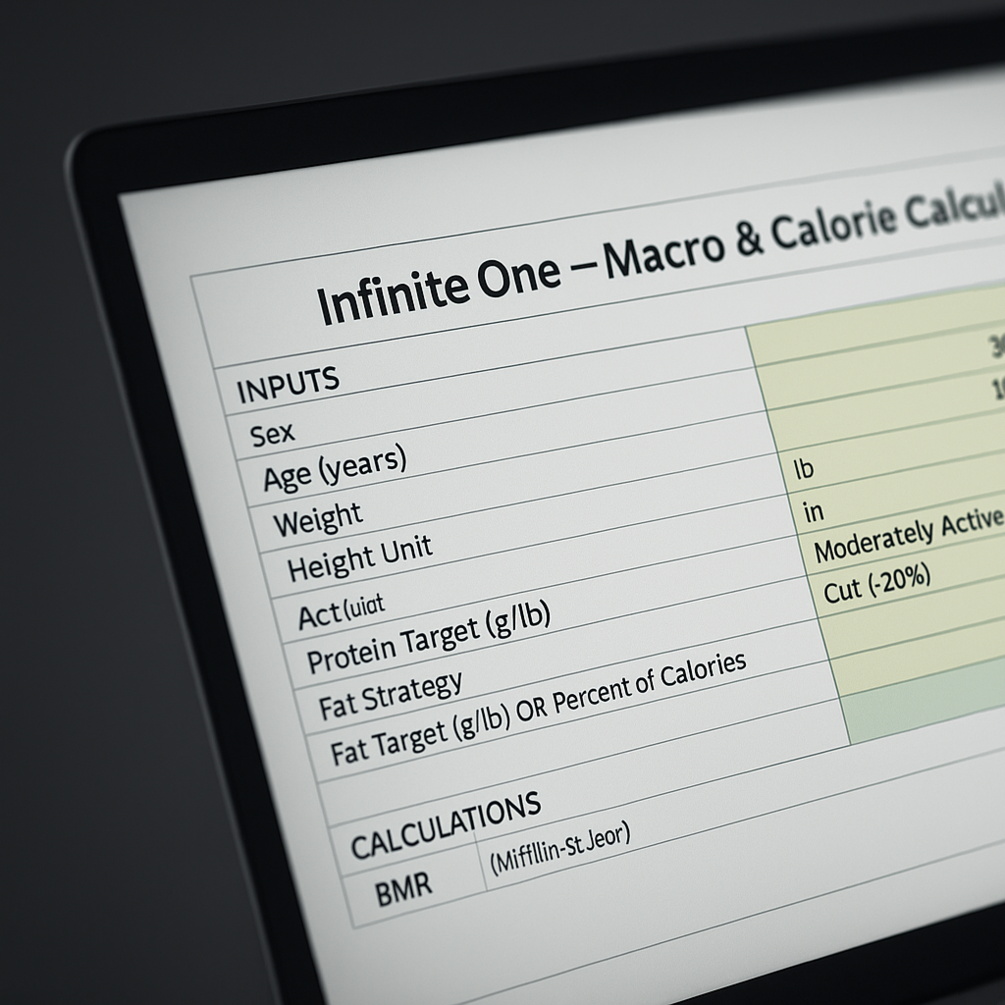 Infinite One Macro Calculator $6.99