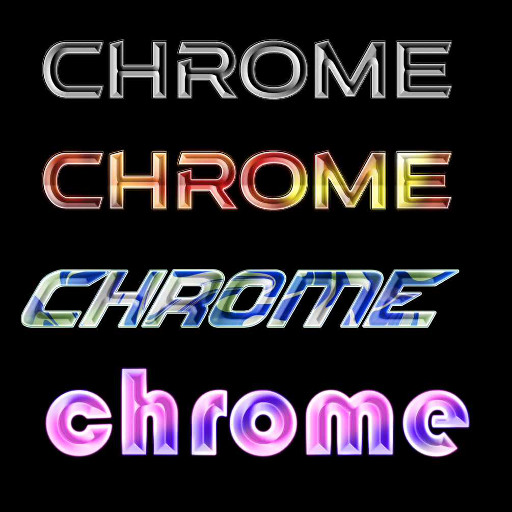 GIMP Chrome Text Plug-in