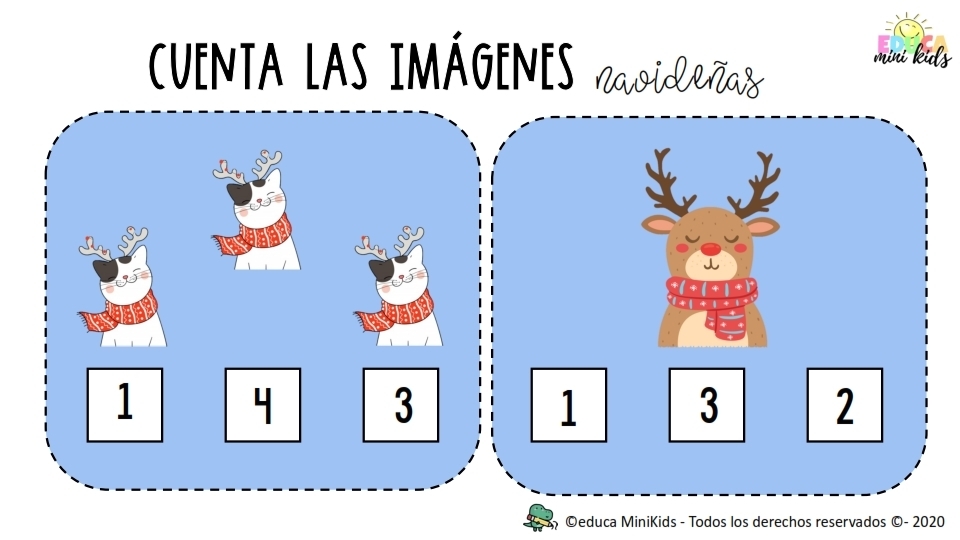 Cuenta las imágenes navideñas
