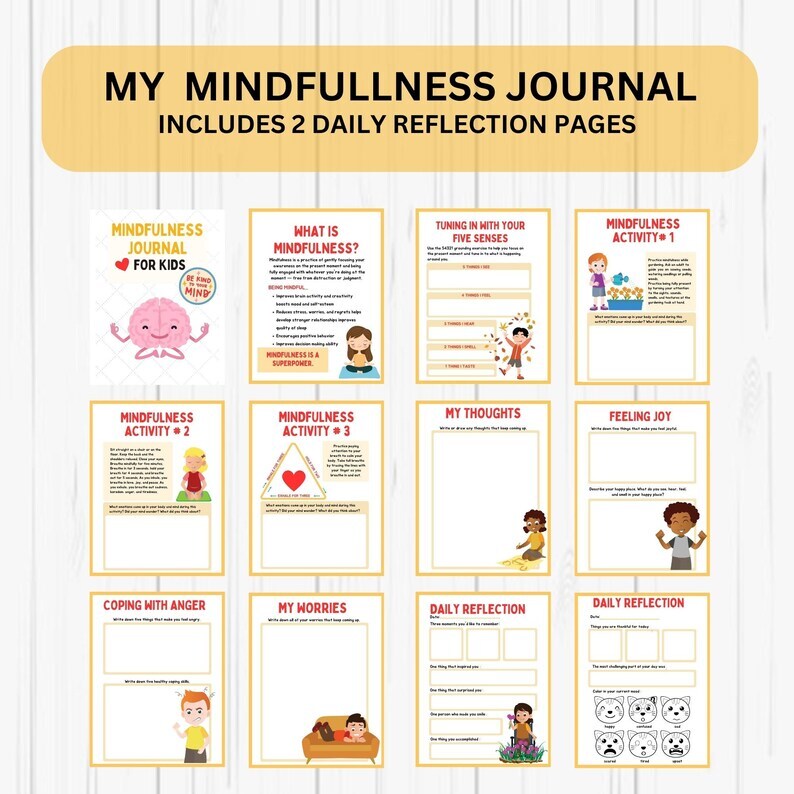 Mindfulness Journal for Kids: Fun Activities for Calmness and Focus
