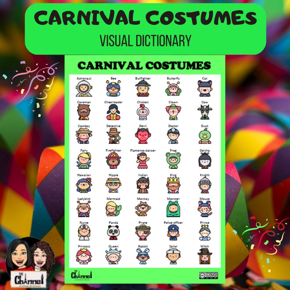 Carnival Costumes - 40 words - Visual Dictionary