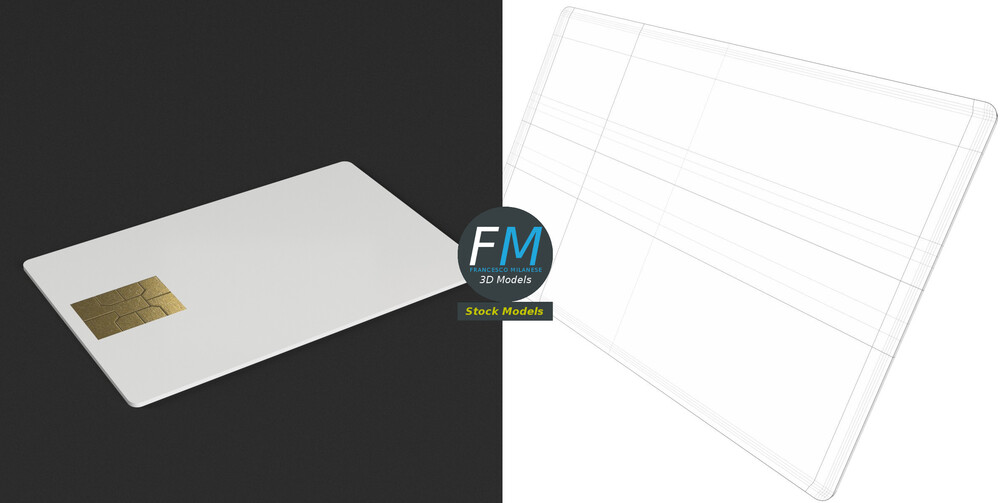 3D MODEL - Credit card mockup