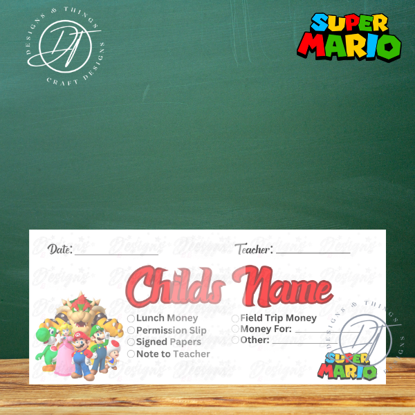SUPER MARIO ENVELOPE TEMPLATE