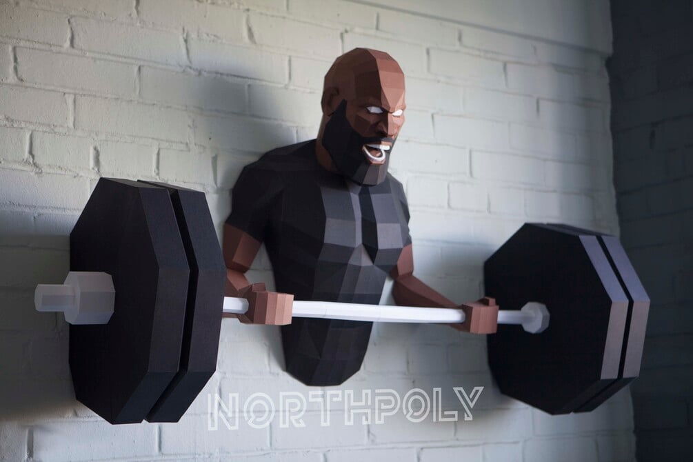 Papercraft CT Fletcher, Bicep Curls, Pdf, Gurko, Pepakura, Template, 3D ...