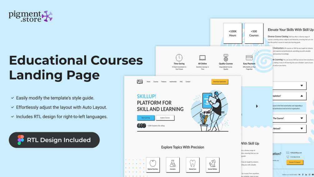 Educational Courses Landing Page
