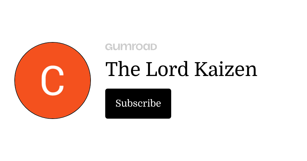 The Lord Kaizen