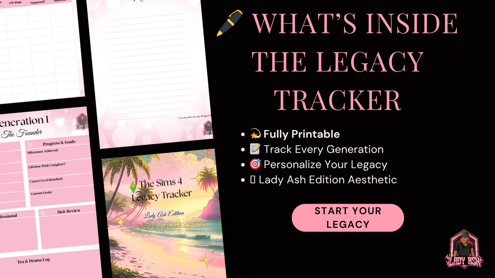 Printable Sims 4 Legacy Tracker