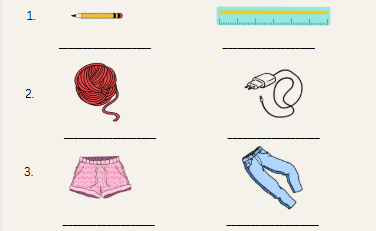 Identifying Longer and Shorter Objects 1-Page Worksheet for Kids