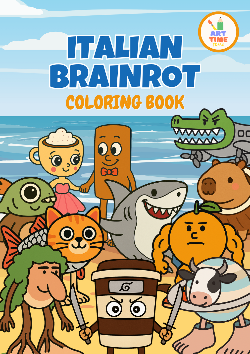Italian Brainrot Coloring Book By ArtTime Ideas