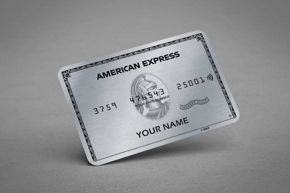 Editable American Express Card PSD with Card Number and Name Customization