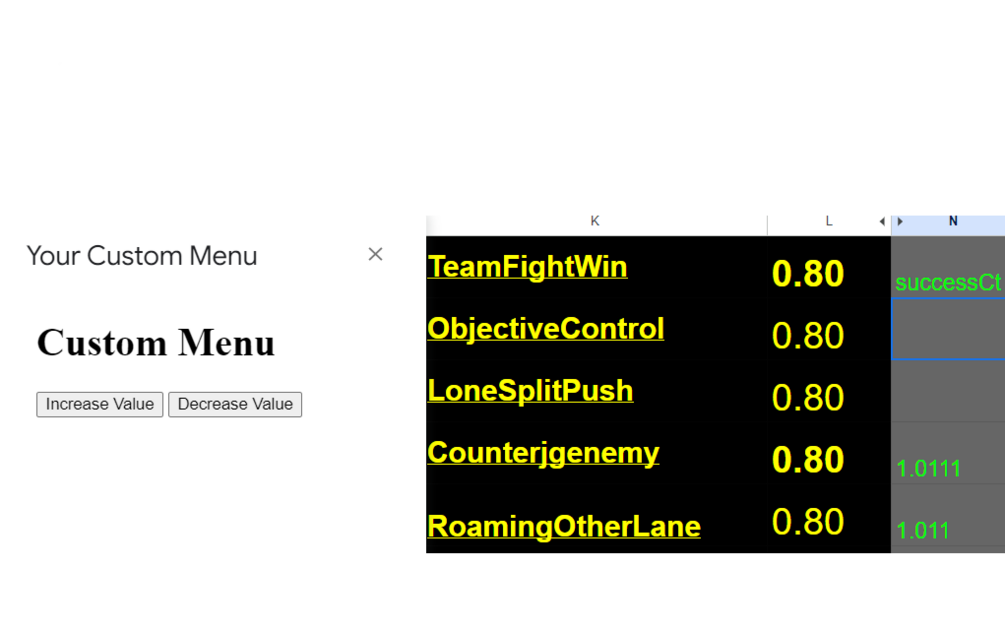 League of Legends DotA Spreadsheet Improvement Tracker