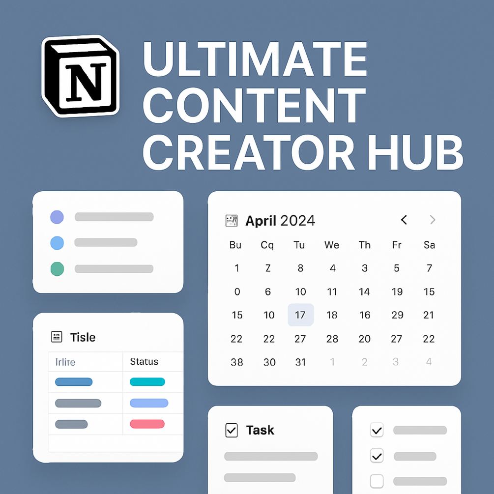 Ultimate Content Creator Hub - Notion Template Structure & Guide