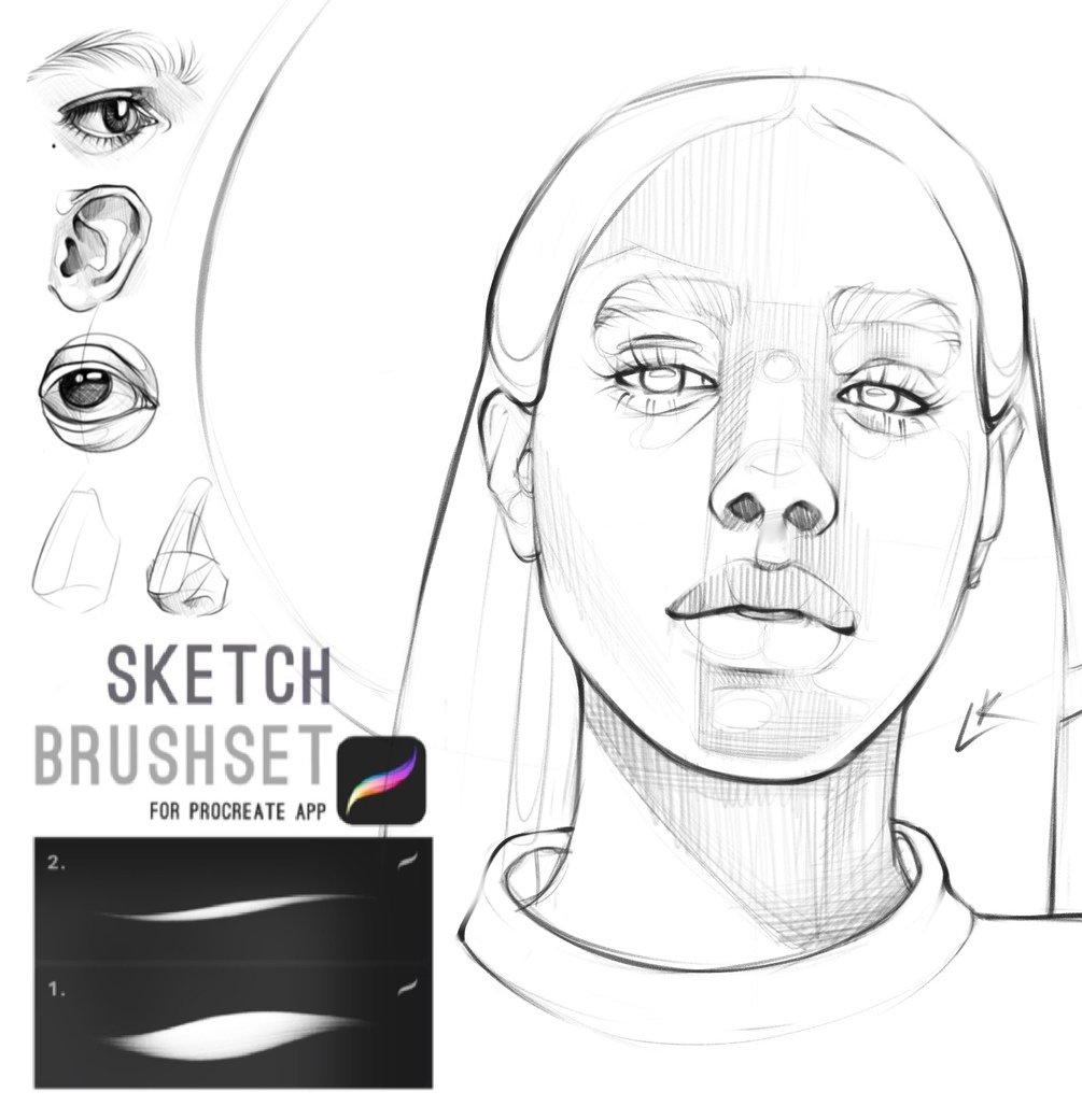 Sketch Brushset for Procreate App