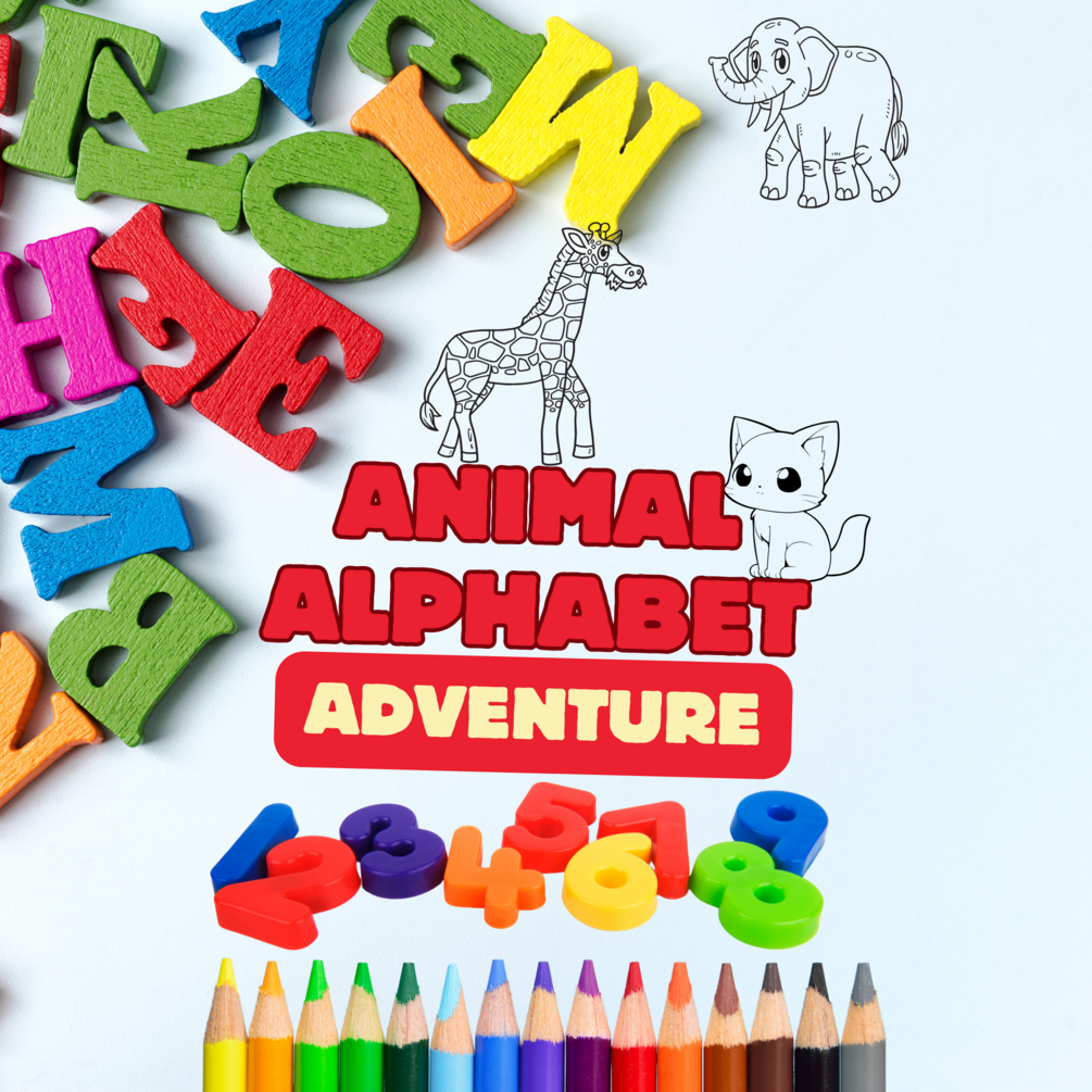 The Best Animal Alphabet and Number Tracing Digital Colouring Book for Kids
