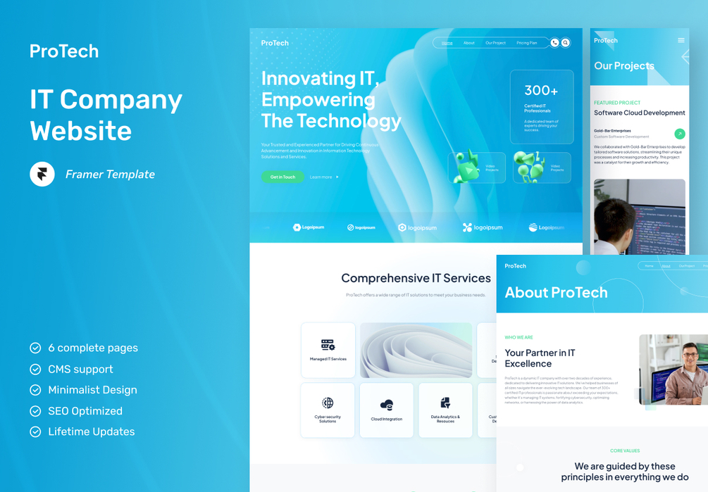 ProTech - IT Company Website Framer Template