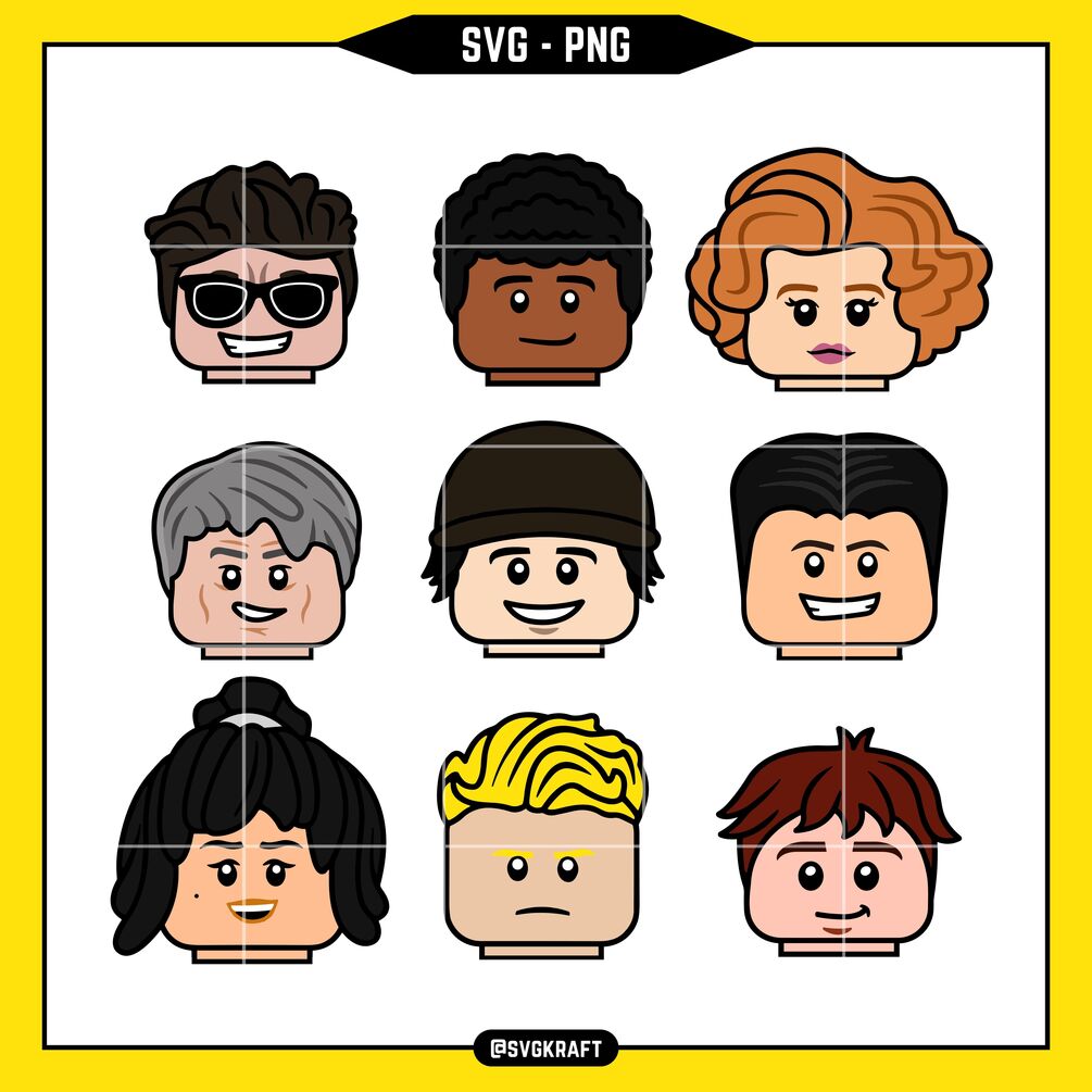 Bricks Head (V1) Vector Files for Sublimation Design