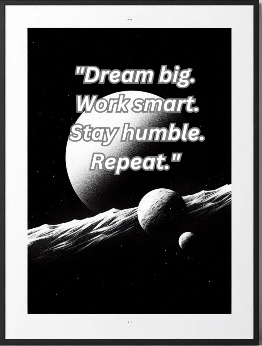 Minimalist Motivational Poster | Black and White Printable Wall Art