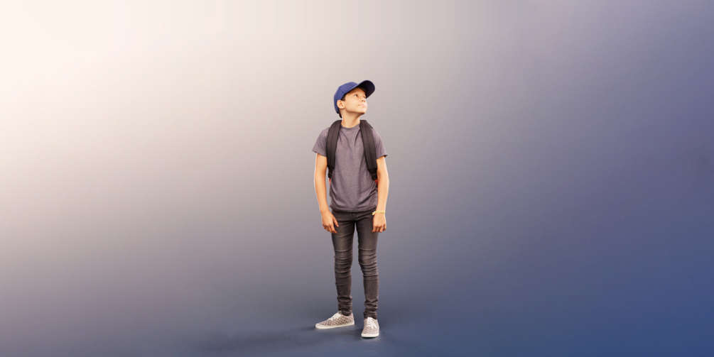 Manuel 12351 - Boy Standing With Backpack