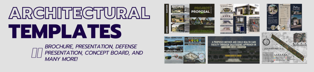 Architectural Templates- Concept Board Brochure, Presentation, etc.