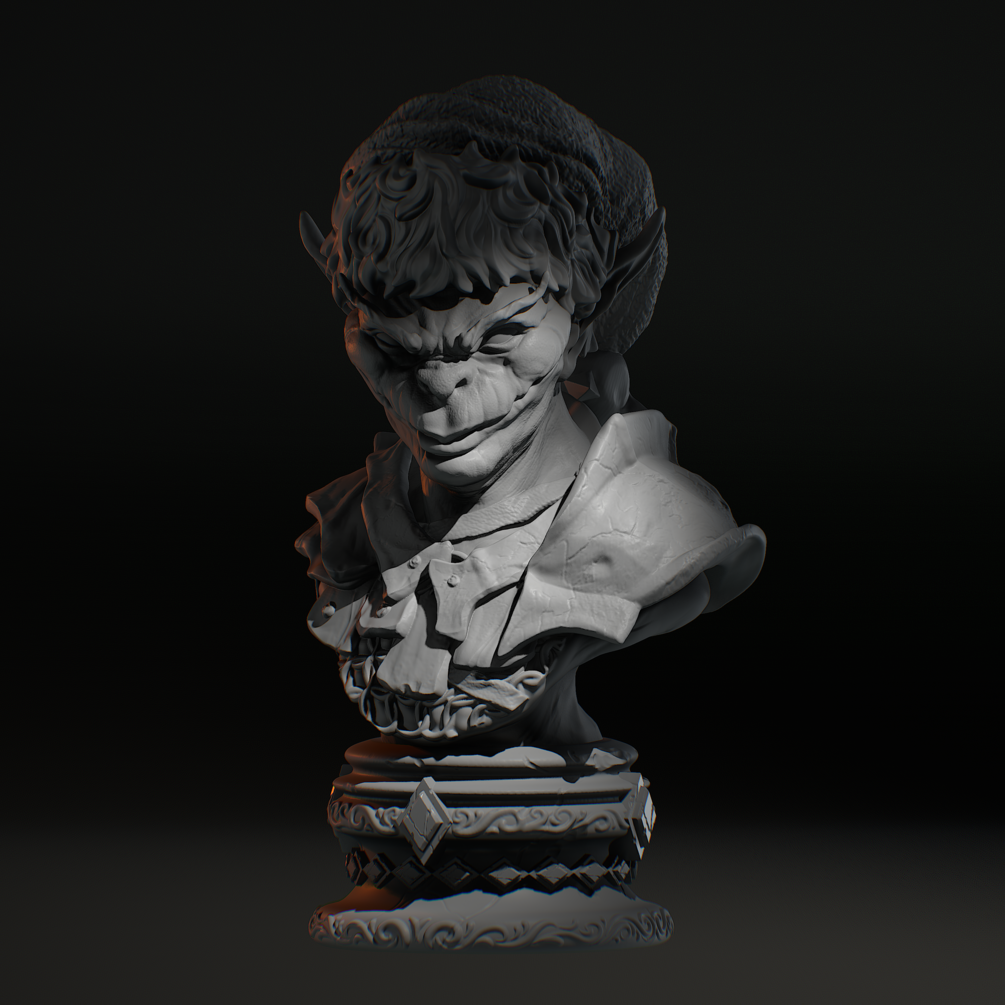 Goblin Grinch Bust - Pre-supported