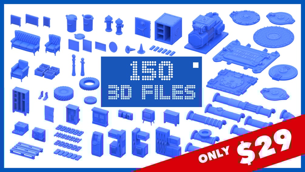 All Models - Urban & Industrial - 3D Printable Files Sets