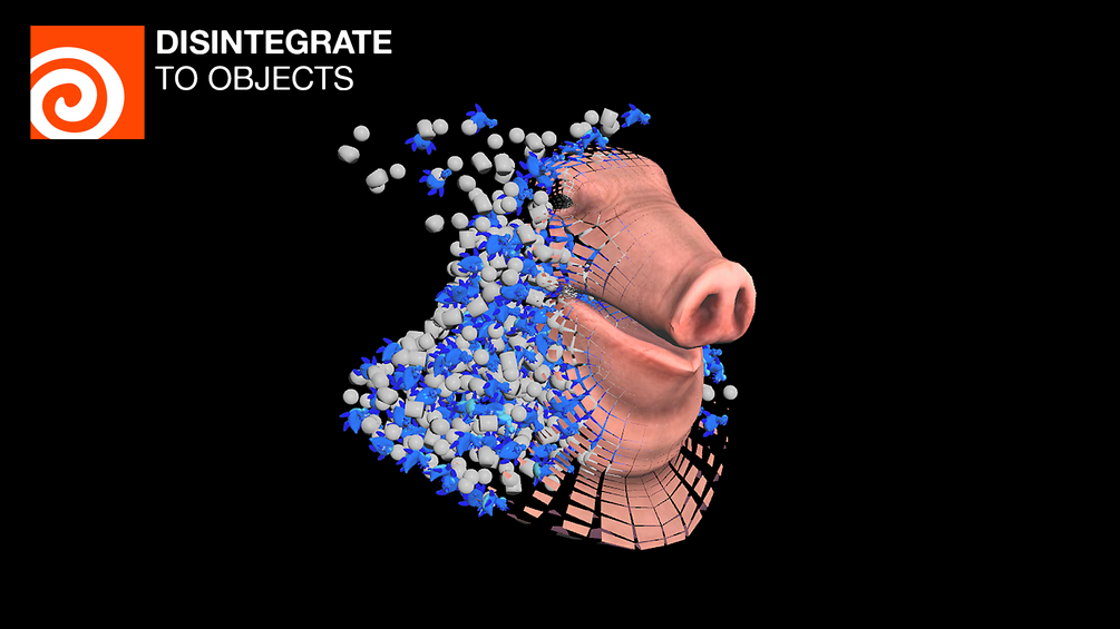 HOUDINI Disintegrate to Object Tool (HDA)