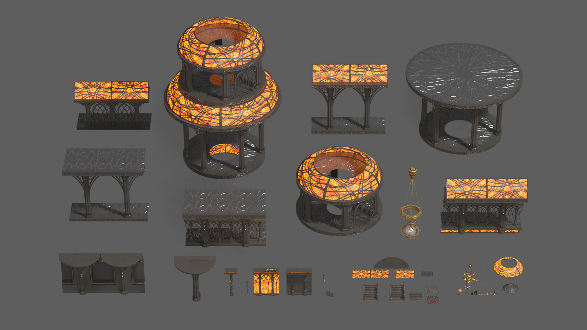 Fantasy Interior 3D Kitbash Set by Eli Cuaycong