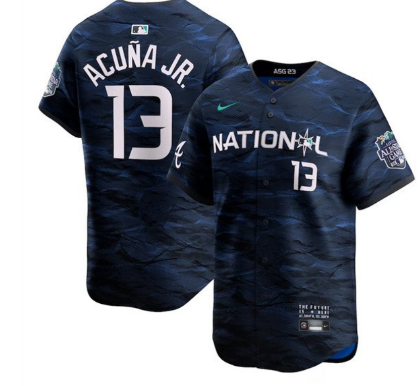 Men's National League Ronald Acuña Jr. Nike Royal 2023 MLB All-Star ...