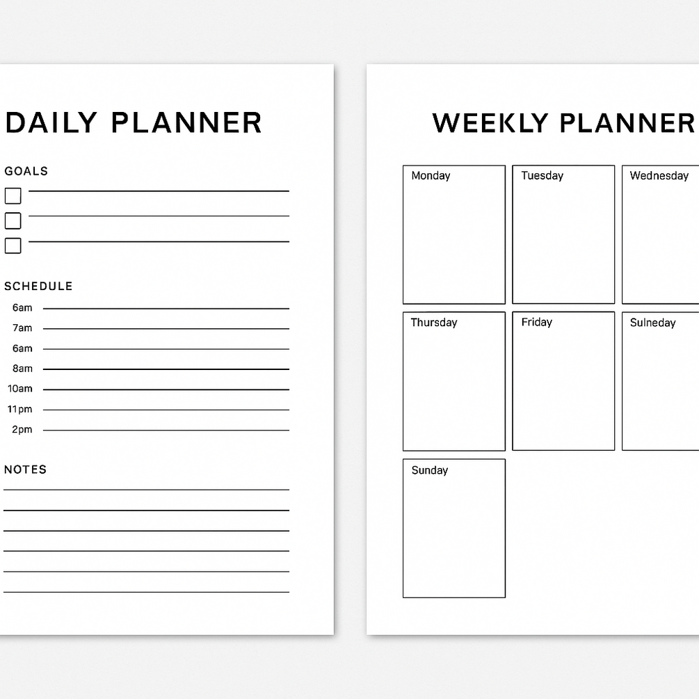 Daily Planner – Simple Printable PDF