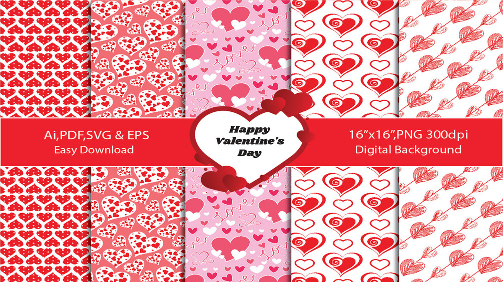 Valentine Digital Paper Bundle