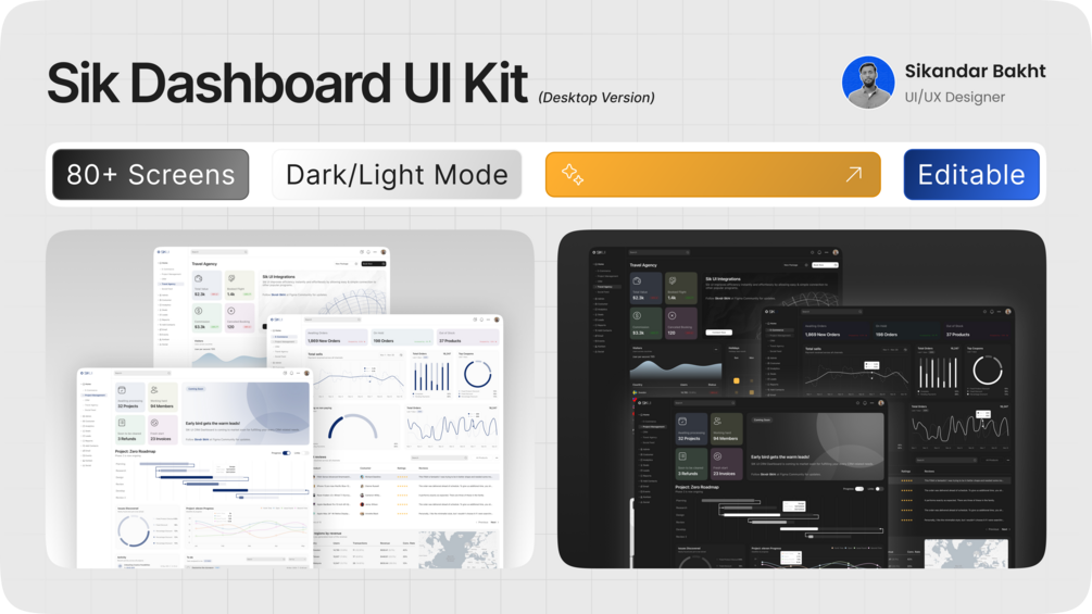 Sik Dashboard UI Kit