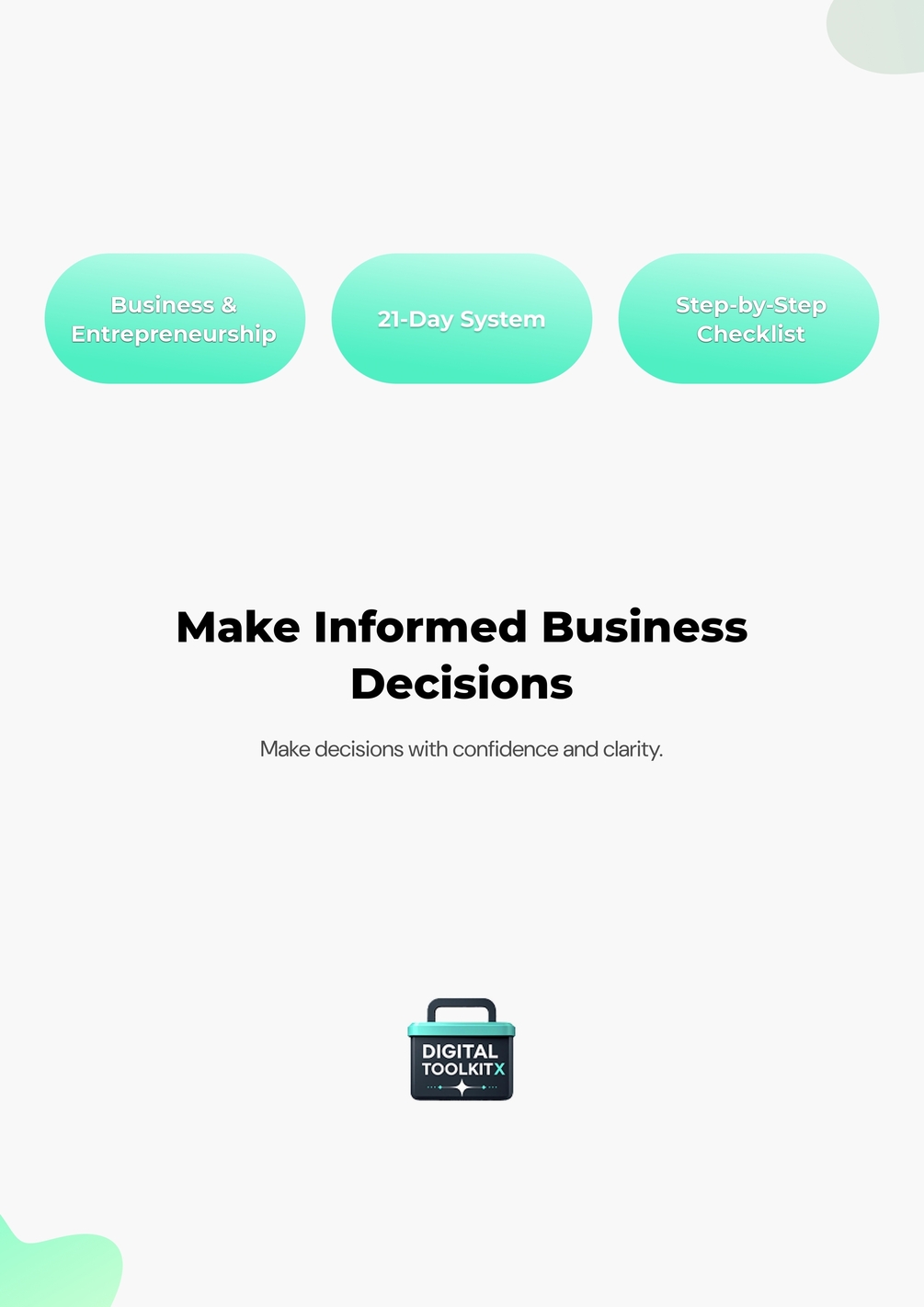 Make Informed Business Decisions – 21-Day Productivity Toolkit
