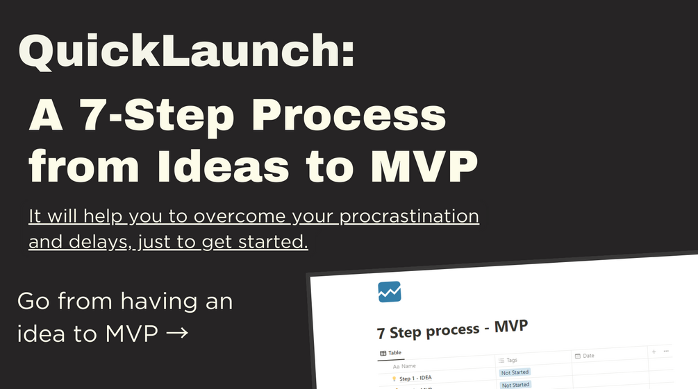 QuickLaunch: A 7-Step Process from Ideas to MVP